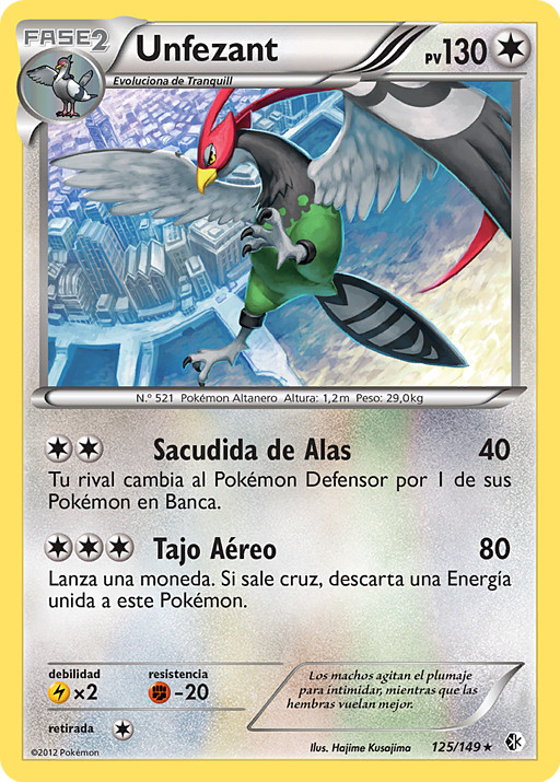 Unfezant (Fronteras Cruzadas TCG) - WikiDex, la enciclopedia Pokémon