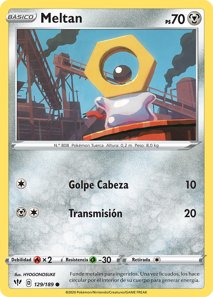 Meltan (Oscuridad Incandescente TCG) - WikiDex, la enciclopedia Pokémon