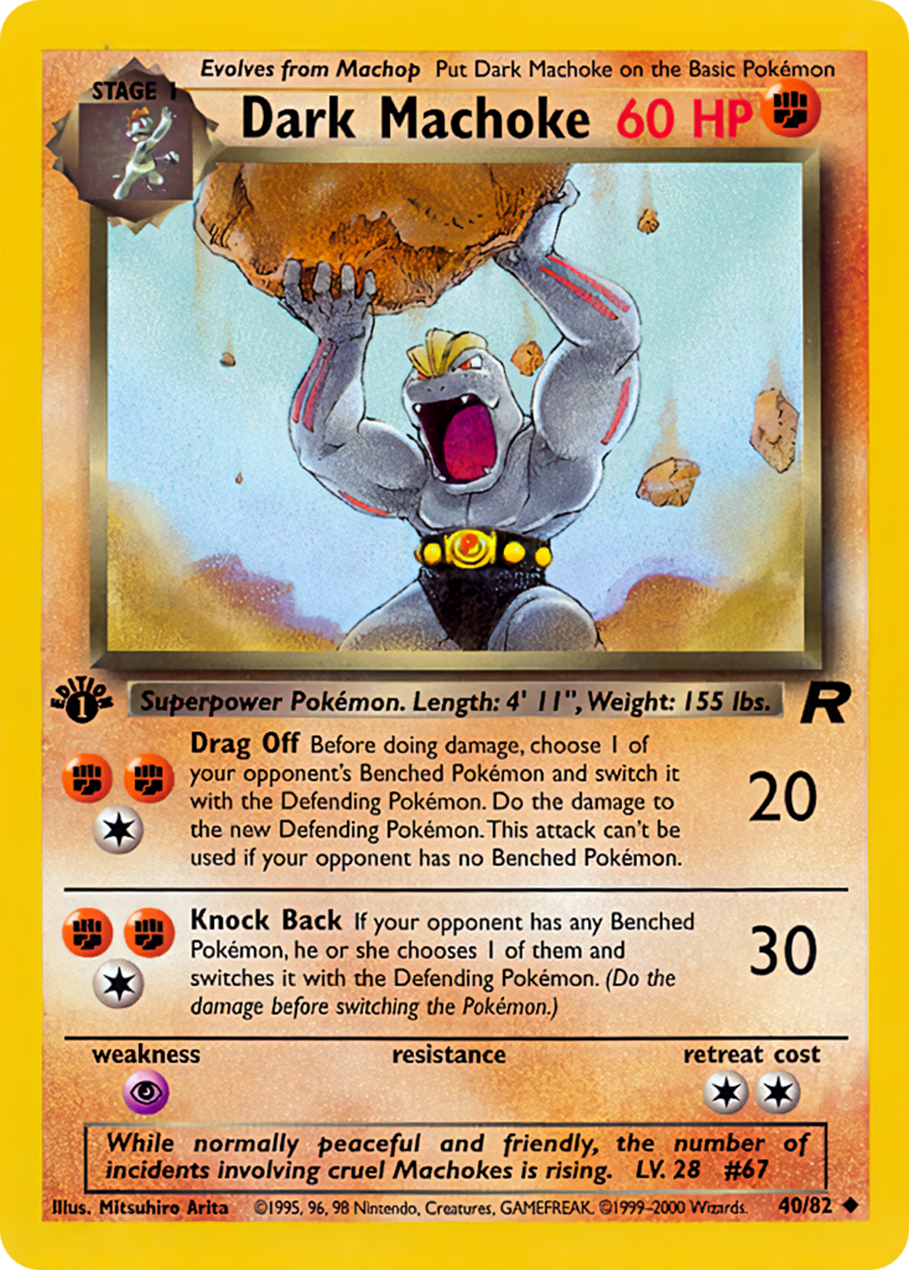 Dark Machoke (Team Rocket TCG) - WikiDex, la enciclopedia Pokémon
