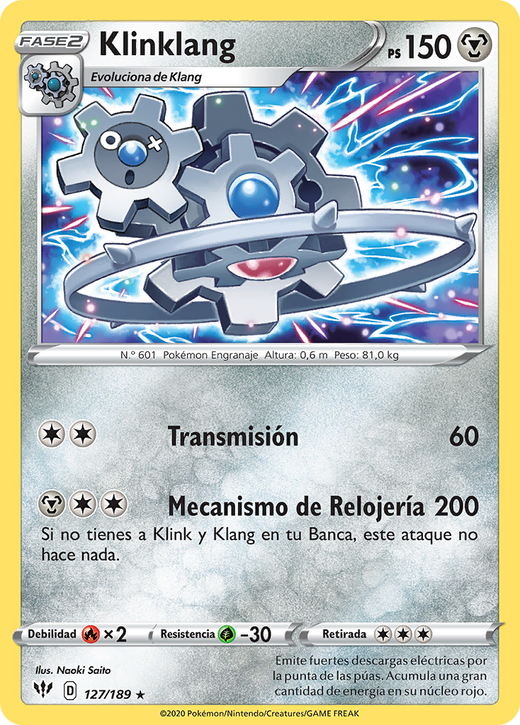 Klinklang (Oscuridad Incandescente TCG) - WikiDex, la enciclopedia Pokémon