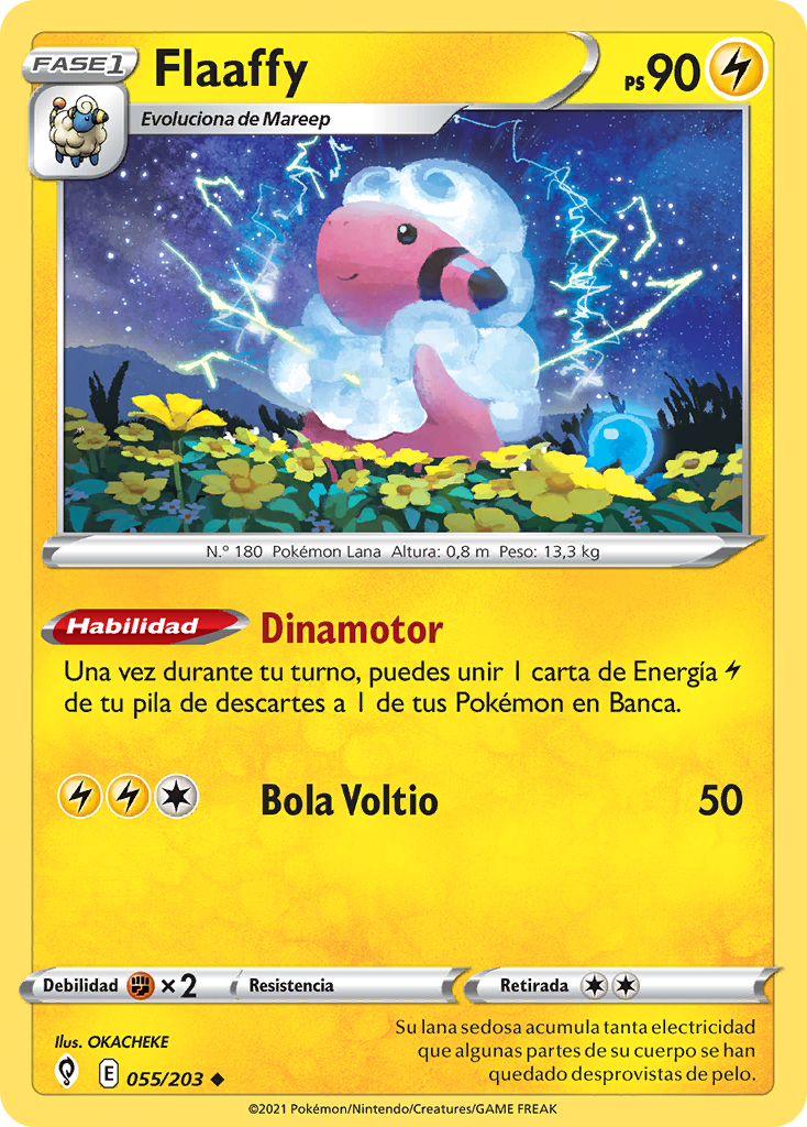 Flaaffy (Cielos Evolutivos TCG) - WikiDex, la enciclopedia Pokémon