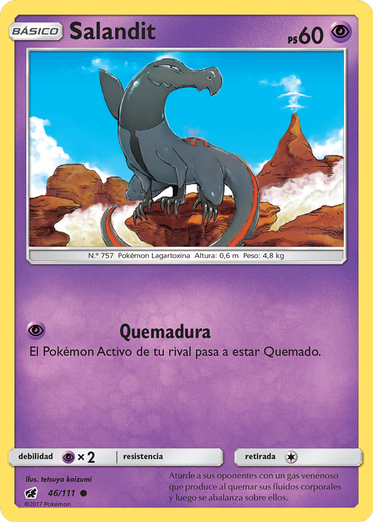 Salandit (Invasión Carmesí TCG) - WikiDex, la enciclopedia Pokémon