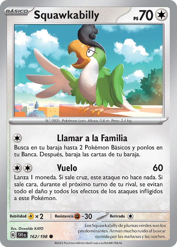 Squawkabilly (Escarlata y Púrpura TCG) - WikiDex, la enciclopedia Pokémon