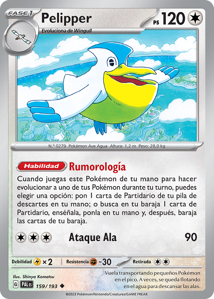 Pelipper (Evoluciones en Paldea TCG) - WikiDex, la enciclopedia Pokémon