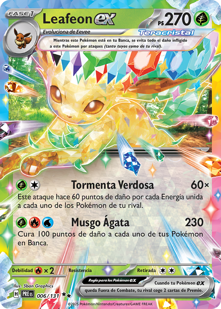 Leafeon ex (Evoluciones Prismáticas TCG) - WikiDex, la enciclopedia Pokémon