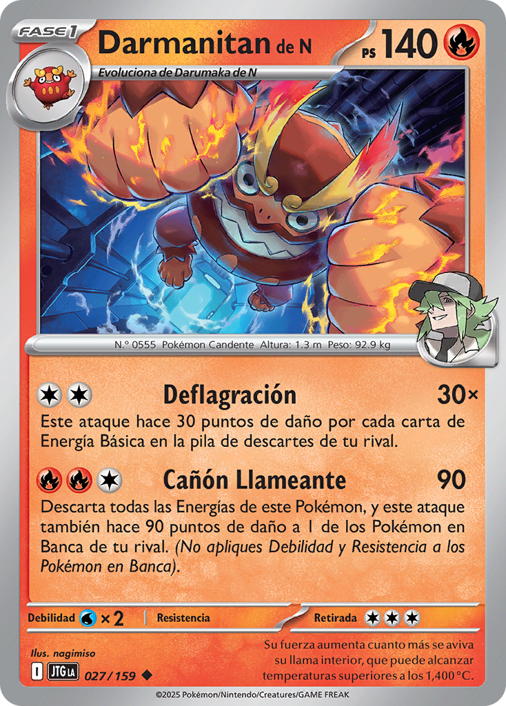 Darmanitan de N (Aventuras Compartidas TCG)/Darmanitan de N (Juntos de Aventuras TCG) - WikiDex ...