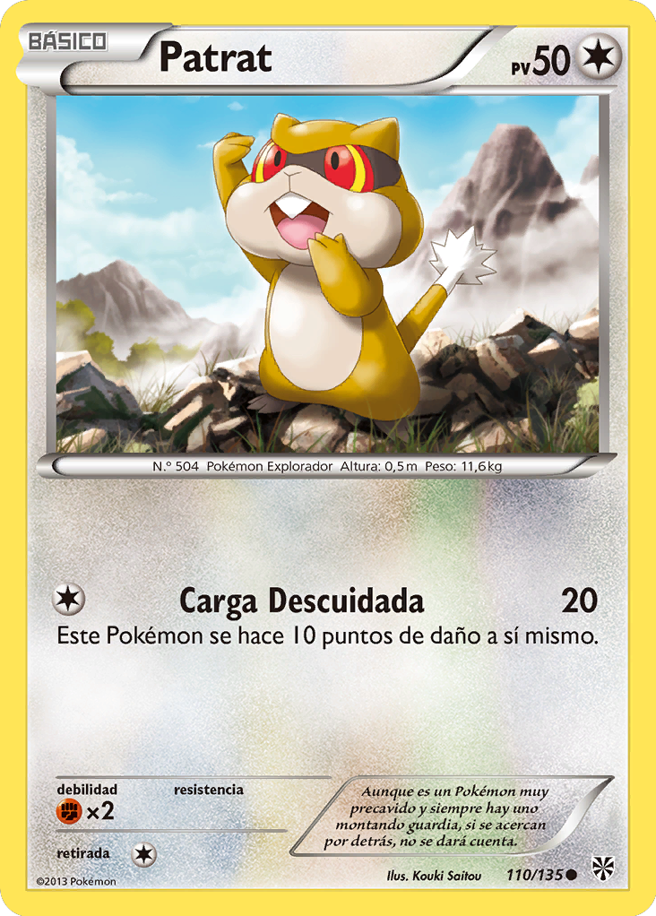 Patrat (Tormenta Plasma 110 TCG) - WikiDex, la enciclopedia Pokémon