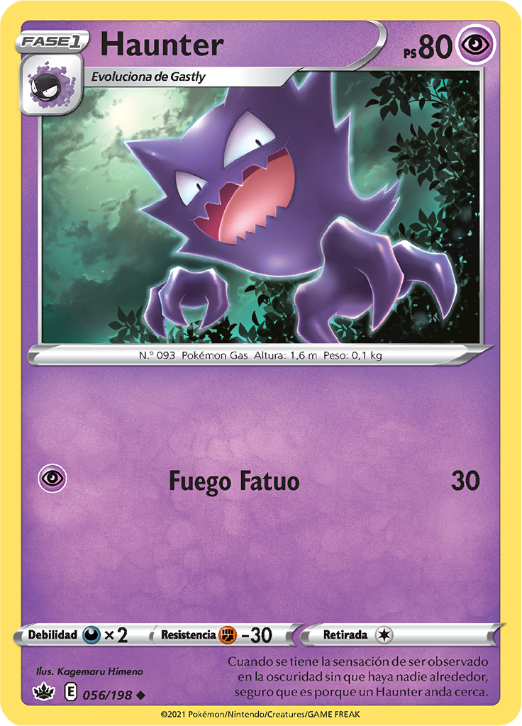 Haunter (Reinado Escalofriante TCG) - WikiDex, la enciclopedia Pokémon