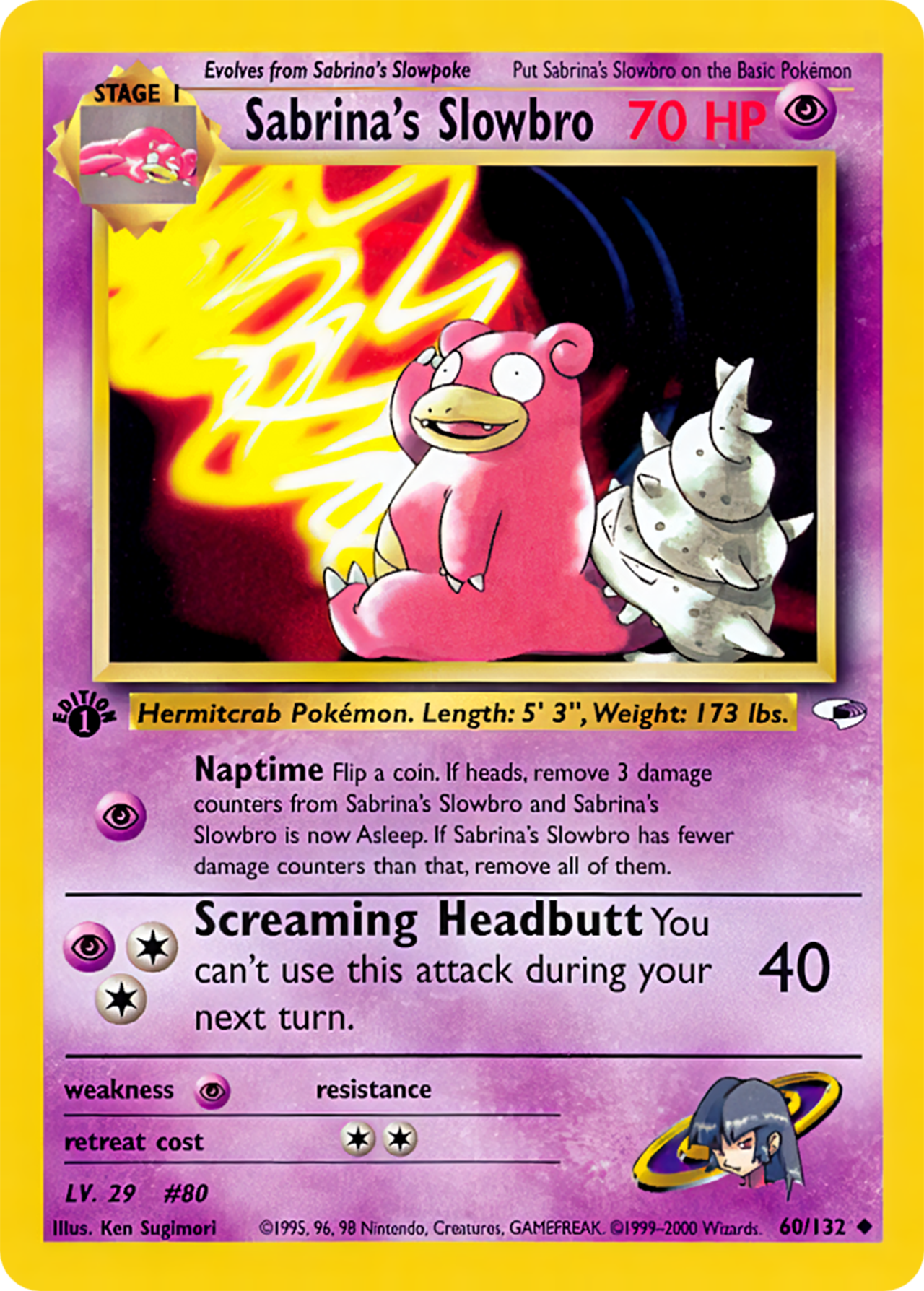Sabrina's Slowbro (Gym Heroes TCG) - WikiDex, la enciclopedia Pokémon