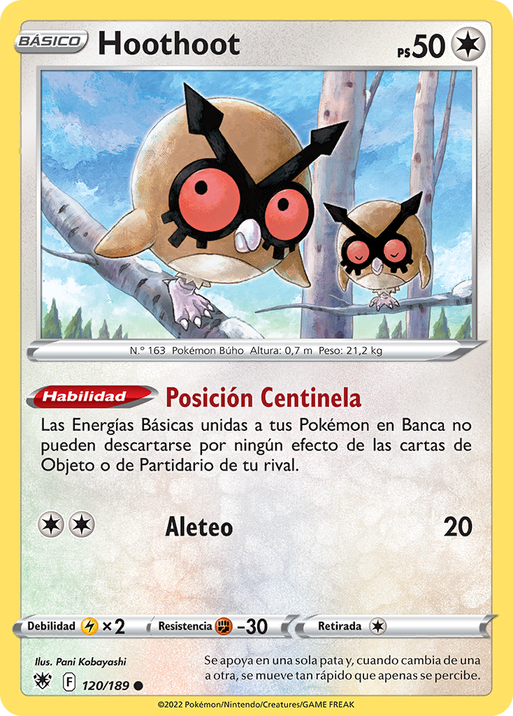 Hoothoot (Resplandor Astral TCG) - WikiDex, la enciclopedia Pokémon