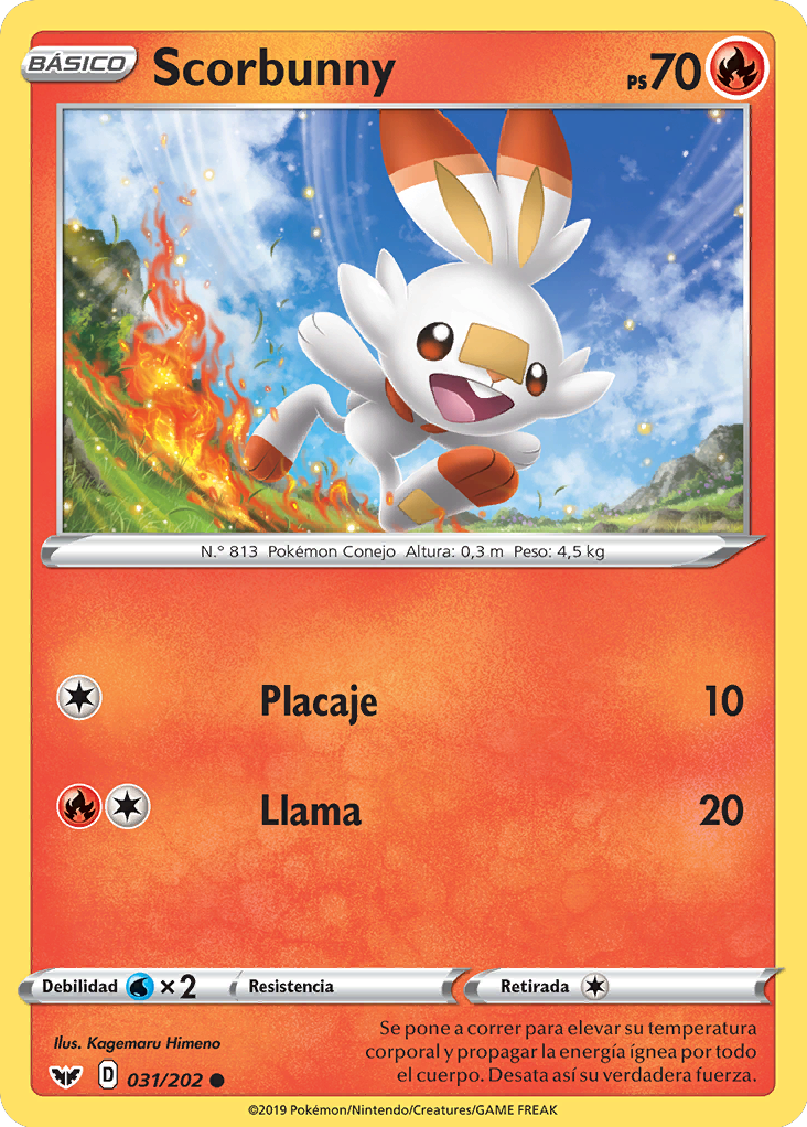 Scorbunny (Espada y Escudo 31 TCG) - WikiDex, la enciclopedia Pokémon