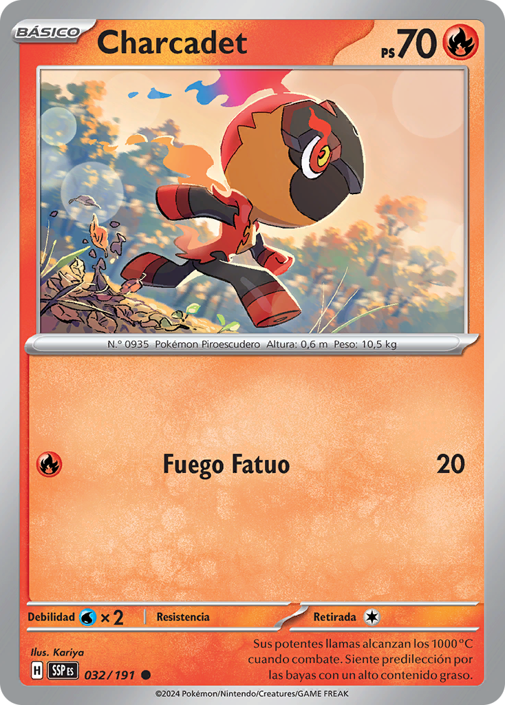 Charcadet (Chispas Fulgurantes 32 TCG) - WikiDex, la enciclopedia Pokémon