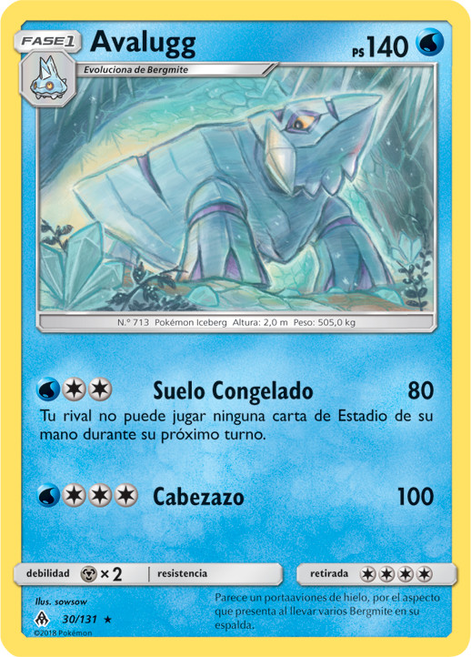 Avalugg (Luz Prohibida TCG) - WikiDex, la enciclopedia Pokémon