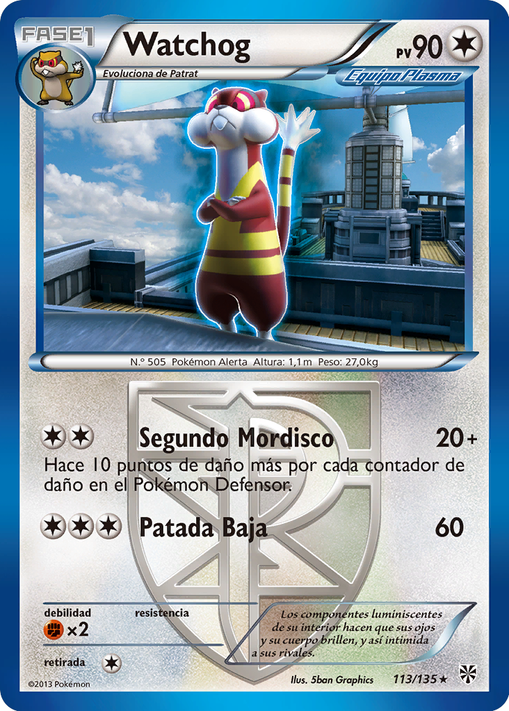 Watchog (Tormenta Plasma 113 TCG) - WikiDex, la enciclopedia Pokémon