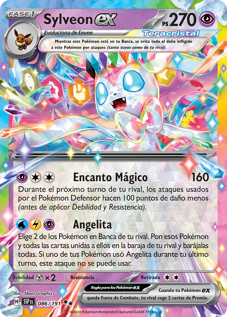 Sylveon ex (Chispas Fulgurantes TCG) - WikiDex, la enciclopedia Pokémon