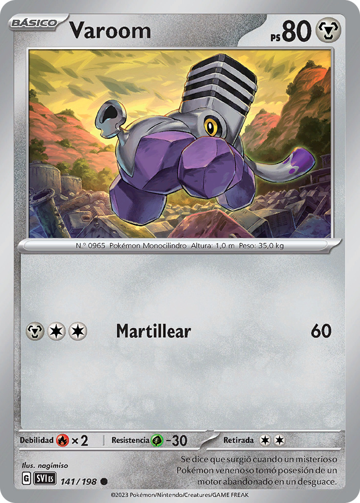 Varoom (Escarlata y Púrpura 141 TCG) - WikiDex, la enciclopedia Pokémon