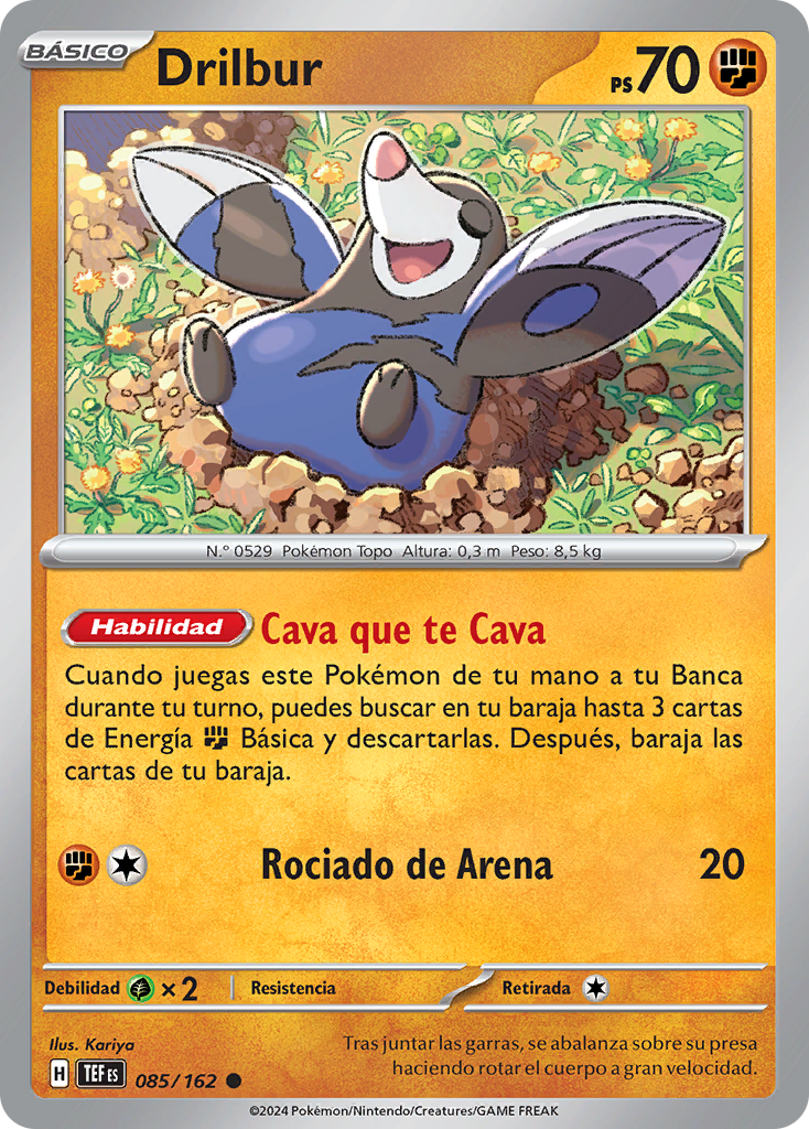 Drilbur (Fuerzas Temporales TCG) - WikiDex, la enciclopedia Pokémon