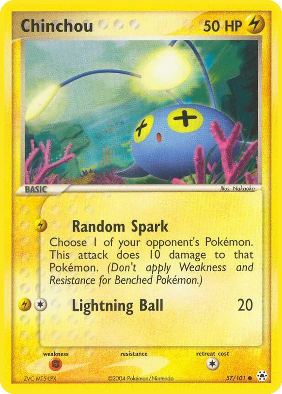 Chinchou (Hidden Legends 57 TCG) - WikiDex, la enciclopedia Pokémon