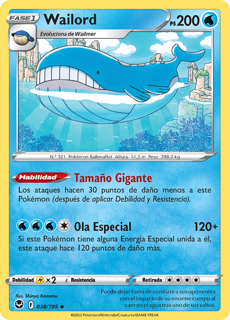 Wailord (Tempestad Plateada TCG) - WikiDex, la enciclopedia Pokémon