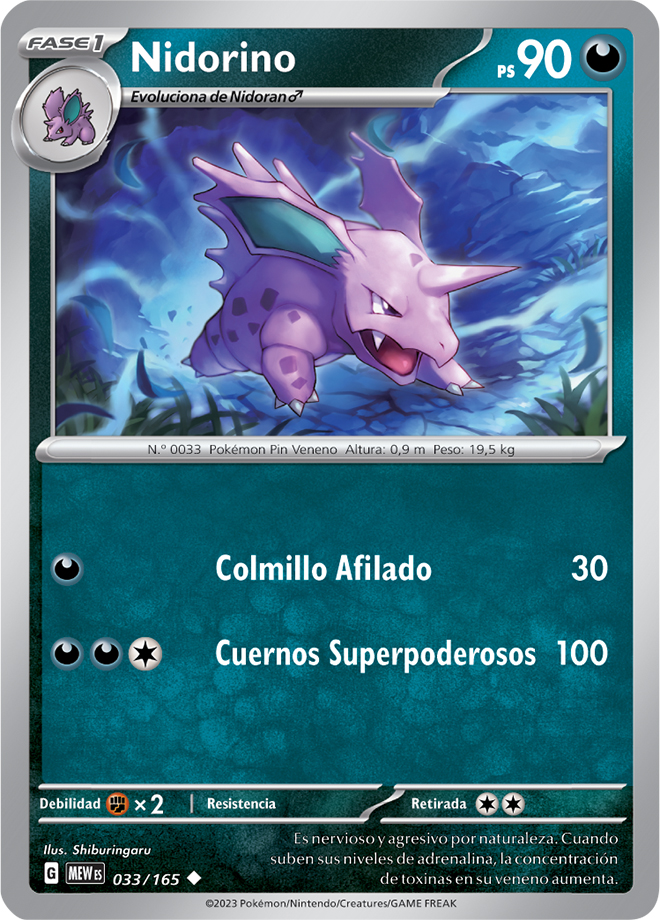 Nidorino (151 TCG) - WikiDex, la enciclopedia Pokémon