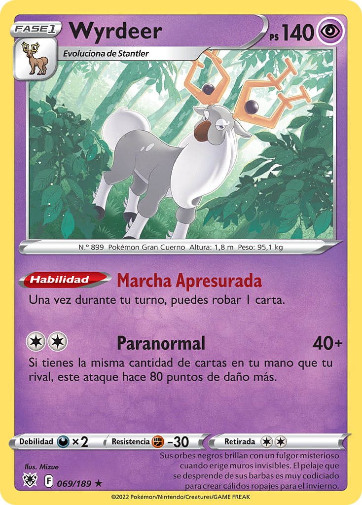 Wyrdeer (Resplandor Astral TCG) - WikiDex, la enciclopedia Pokémon