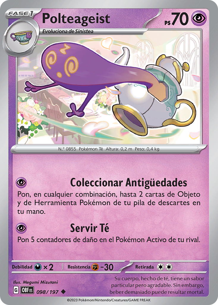 Polteageist (Llamas Obsidianas TCG) - WikiDex, la enciclopedia Pokémon
