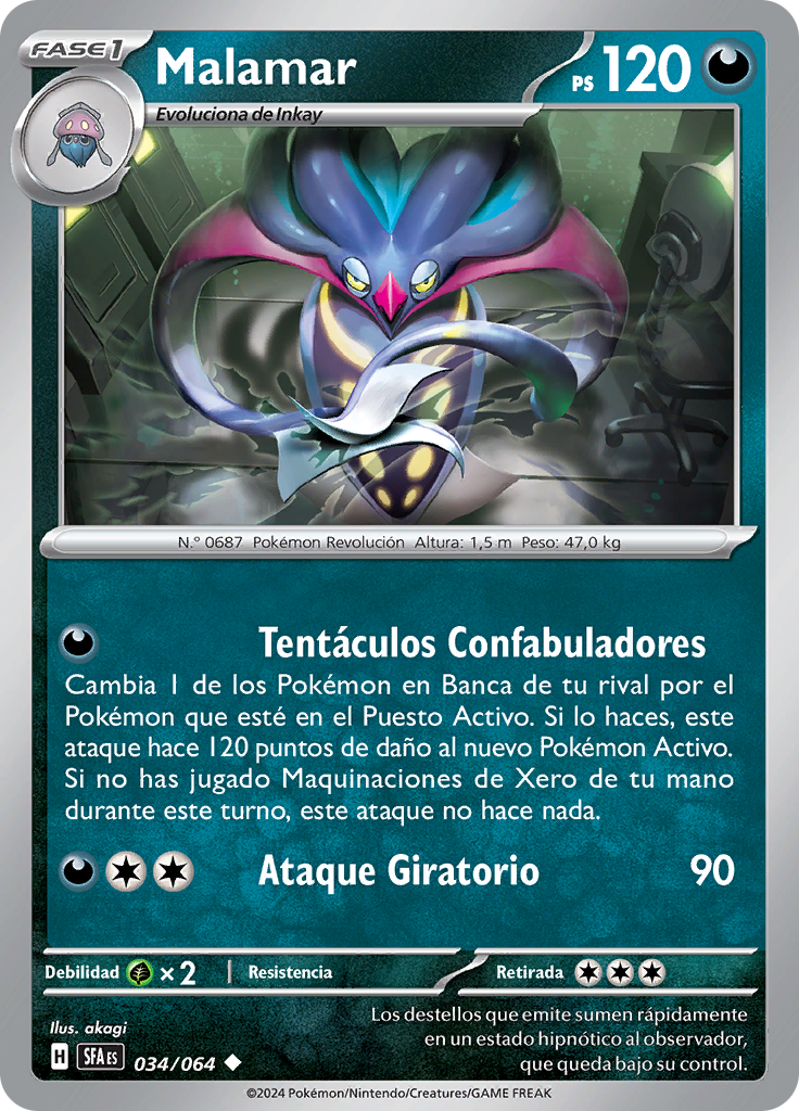 Malamar (Fábula Sombría TCG) - WikiDex, la enciclopedia Pokémon