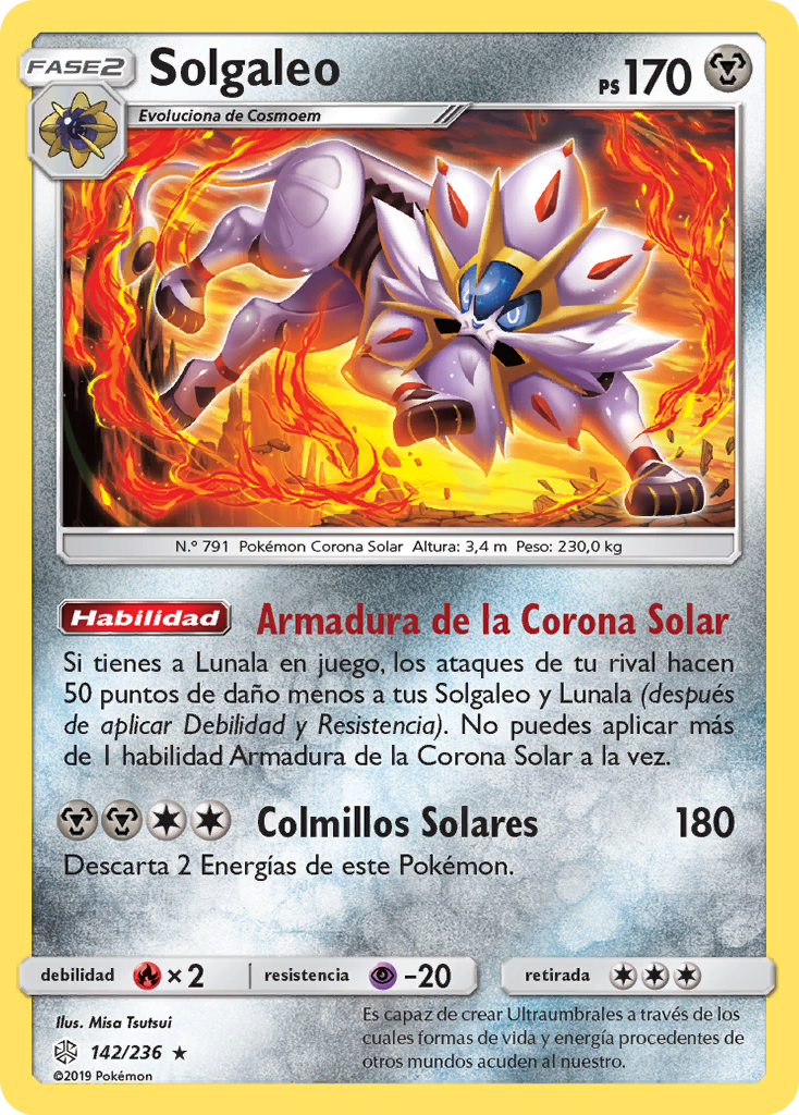 Solgaleo (Eclipse Cósmico TCG) - WikiDex, la enciclopedia Pokémon