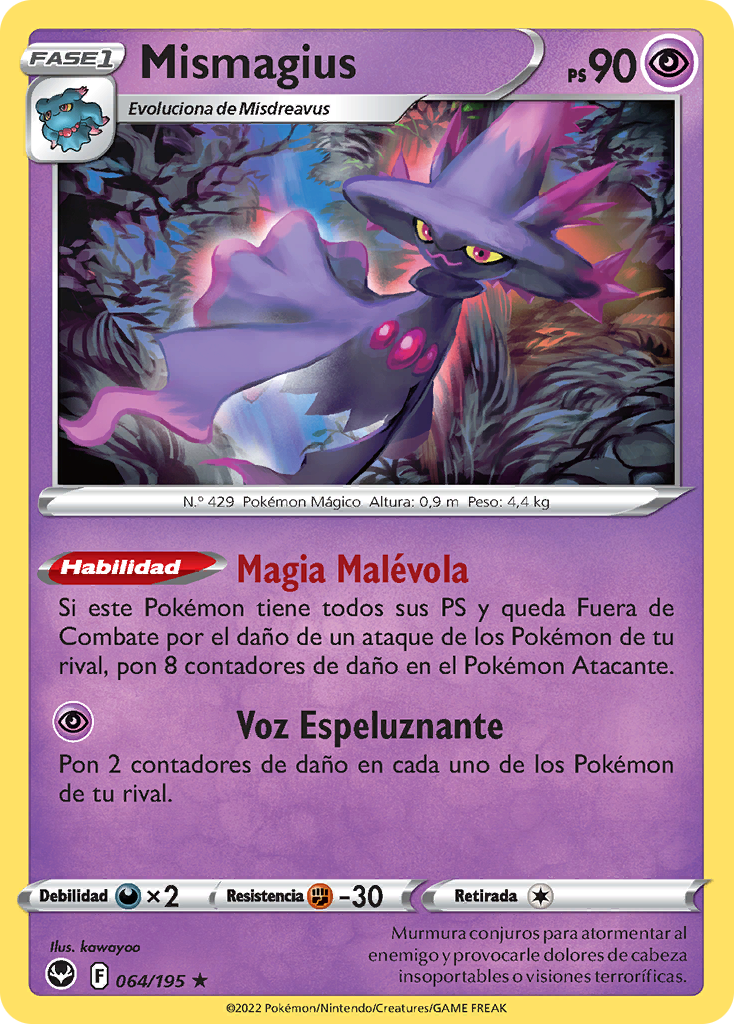 Mismagius (Tempestad Plateada TCG) - WikiDex, la enciclopedia Pokémon