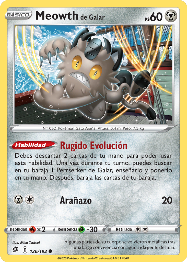 Meowth de Galar (Choque Rebelde TCG) - WikiDex, la enciclopedia Pokémon