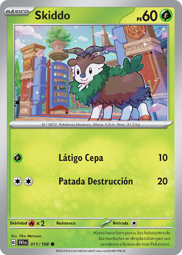 Skiddo (Escarlata y Púrpura TCG) - WikiDex, la enciclopedia Pokémon