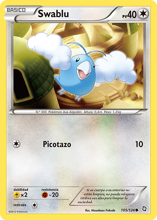 Swablu (Dragones Majestuosos 105 TCG) - WikiDex, la enciclopedia Pokémon
