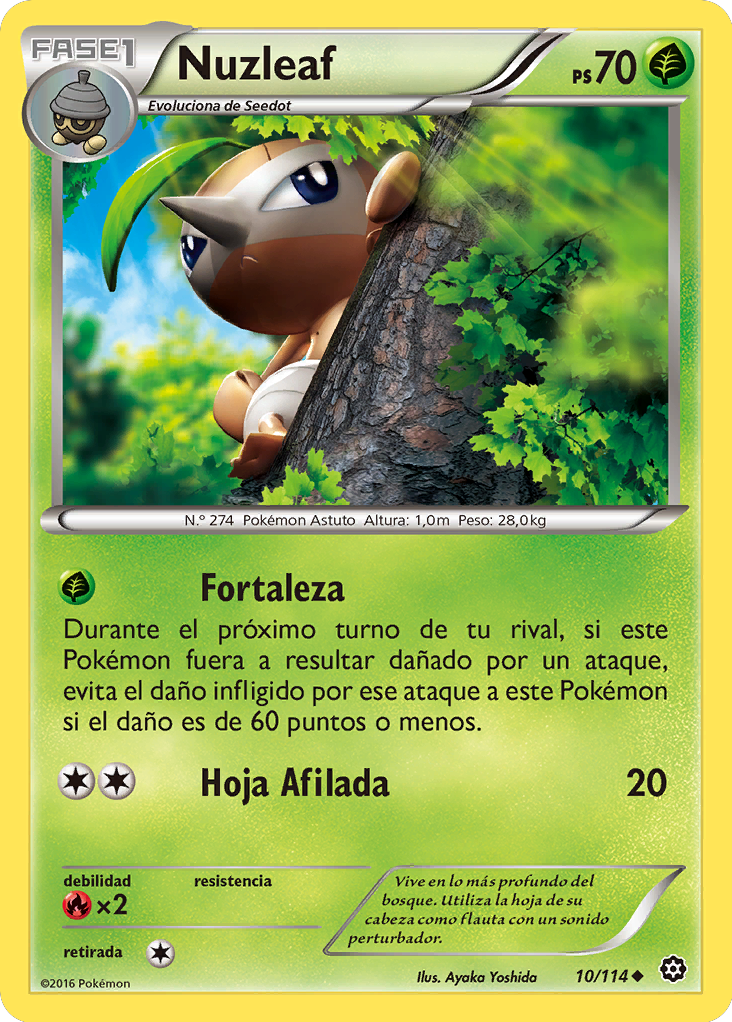 Nuzleaf (Asedio de Vapor TCG) - WikiDex, la enciclopedia Pokémon