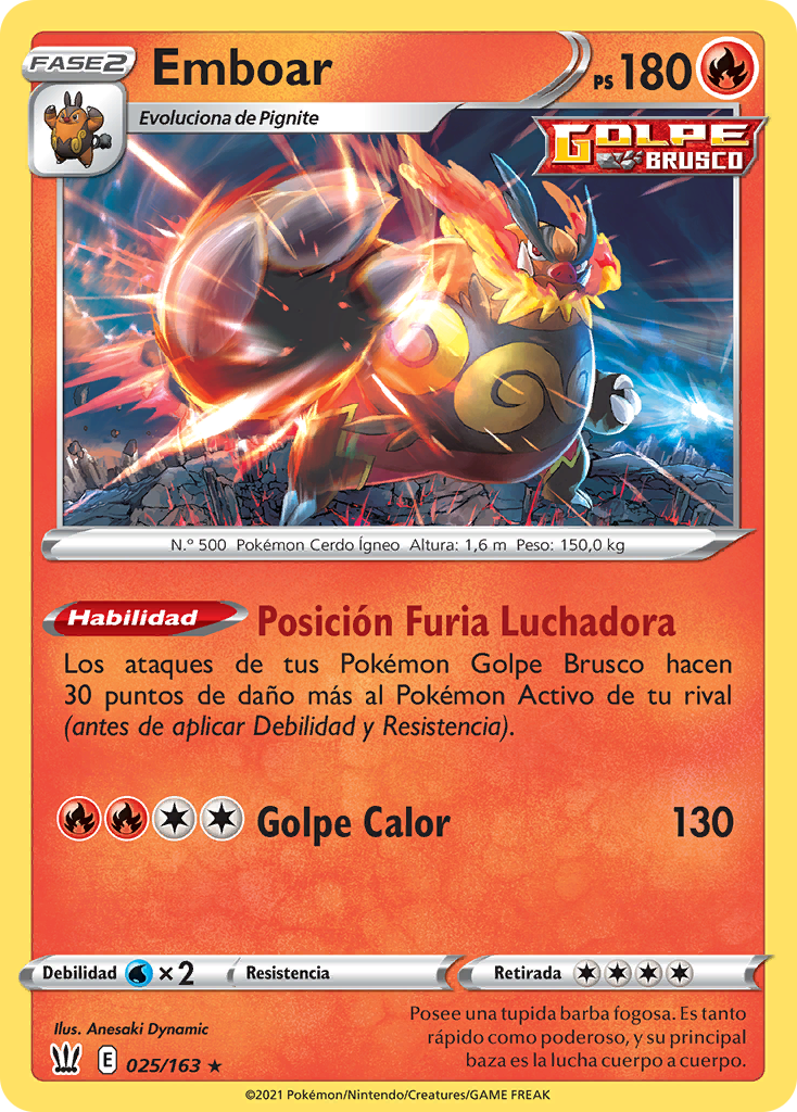 Emboar (Estilos de Combate TCG) - WikiDex, la enciclopedia Pokémon
