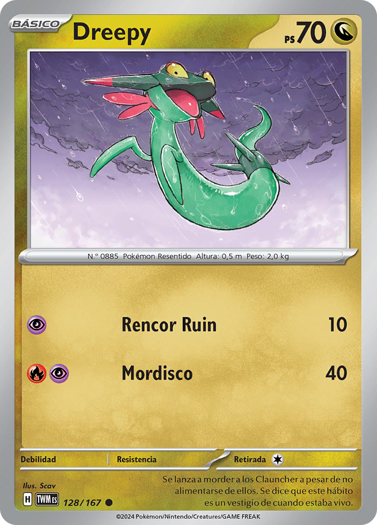 Dreepy (Mascarada Crepuscular TCG) - WikiDex, la enciclopedia Pokémon