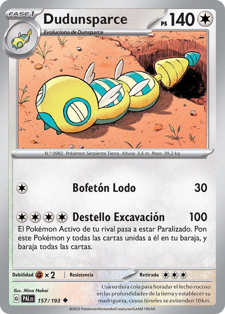 Dudunsparce (Evoluciones en Paldea TCG) - WikiDex, la enciclopedia Pokémon