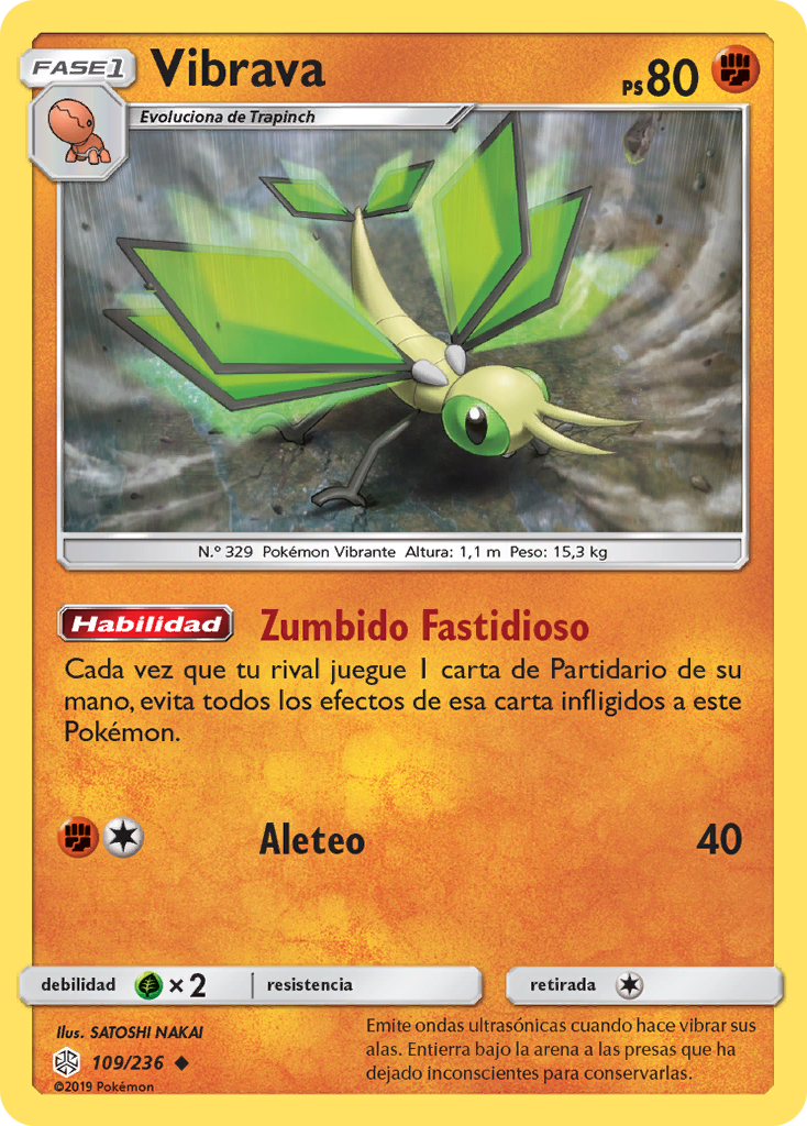 Vibrava (Eclipse Cósmico TCG) - WikiDex, la enciclopedia Pokémon
