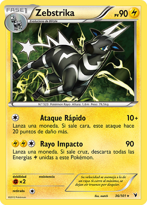 Zebstrika (Nobles Victorias TCG) - WikiDex, la enciclopedia Pokémon