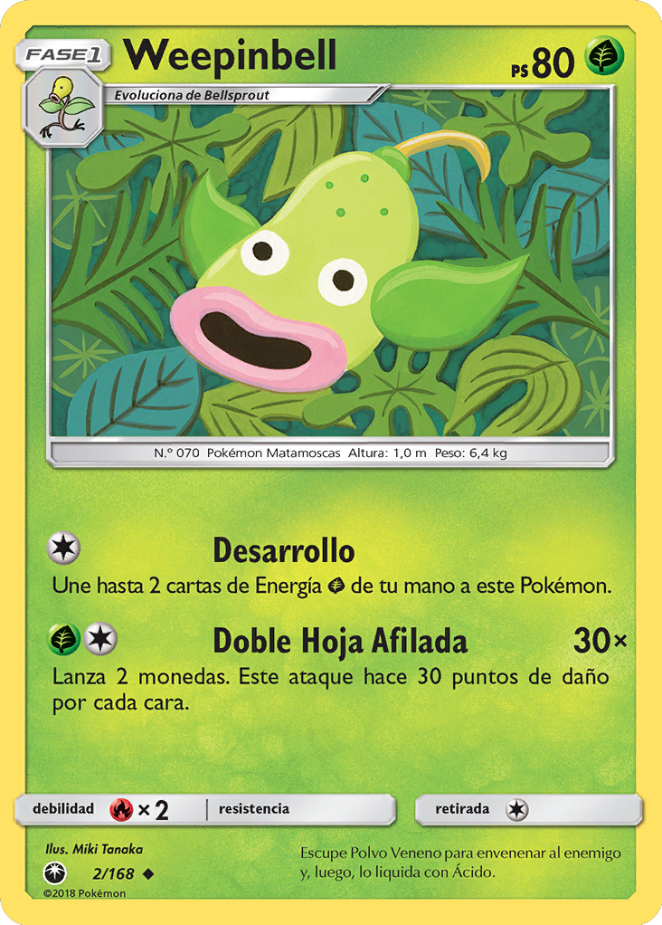 Weepinbell (Tormenta Celestial TCG) - WikiDex, la enciclopedia Pokémon