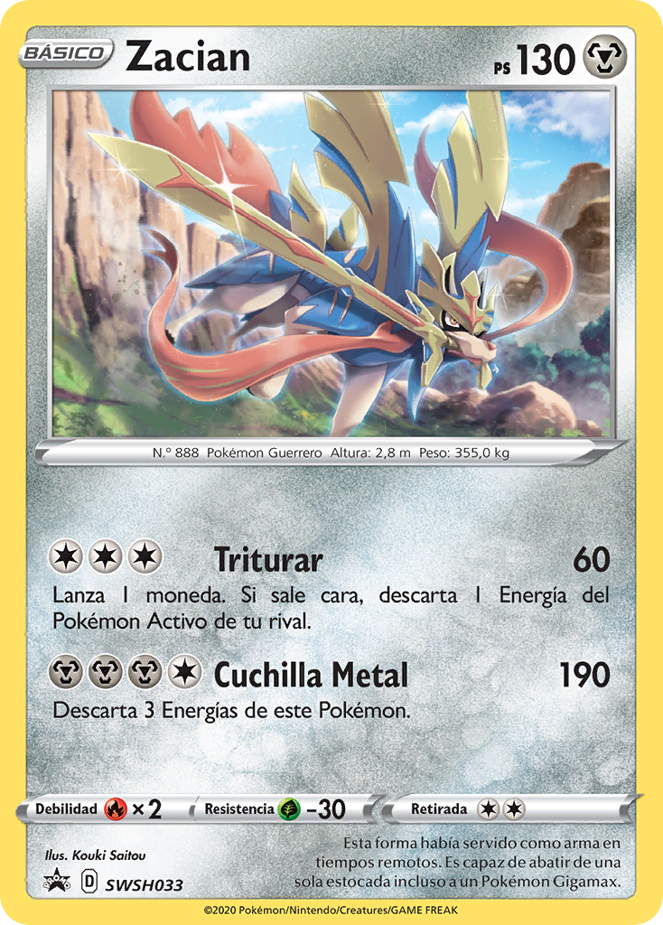Zacian (SWSH Promo 33 TCG) - WikiDex, la enciclopedia Pokémon