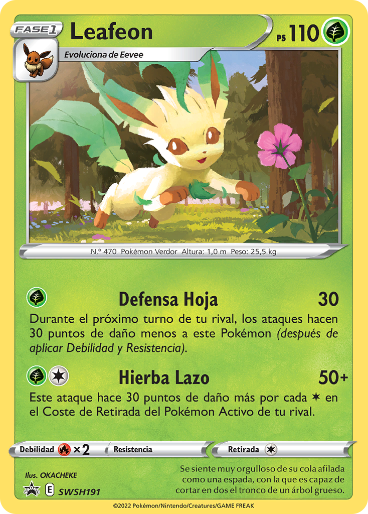 Leafeon (SWSH Promo 191 TCG) - WikiDex, la enciclopedia Pokémon