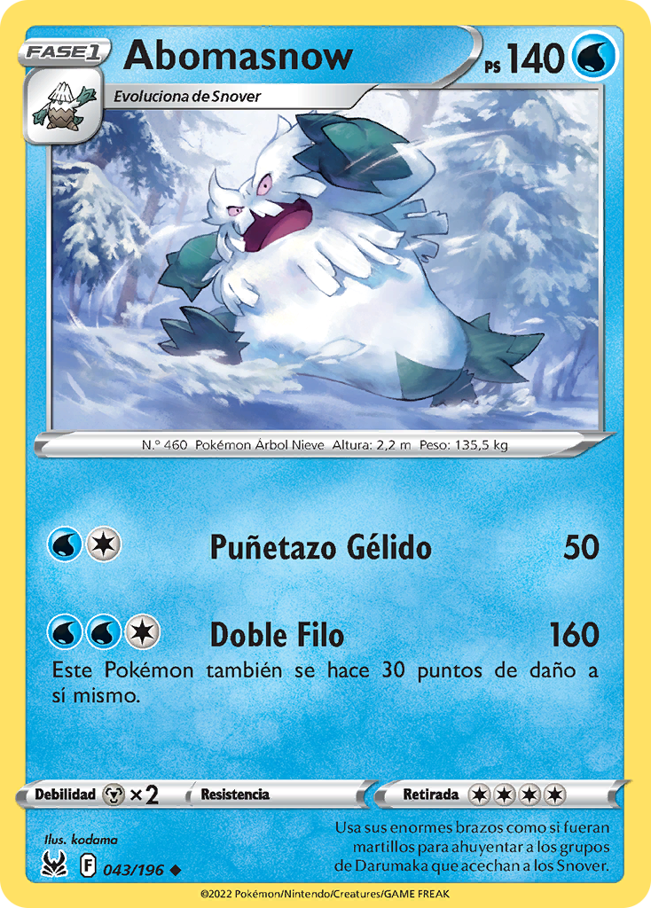 Abomasnow (Origen Perdido TCG) - WikiDex, la enciclopedia Pokémon
