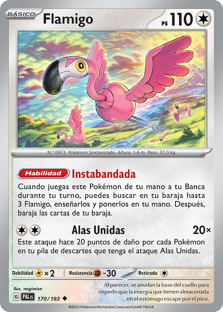 Flamigo (Evoluciones en Paldea TCG) - WikiDex, la enciclopedia Pokémon