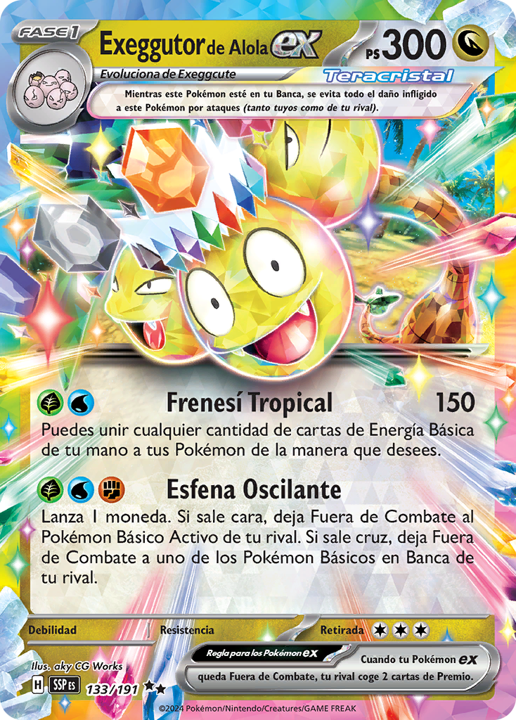 Exeggutor de Alola ex (Chispas Fulgurantes TCG) - WikiDex, la ...