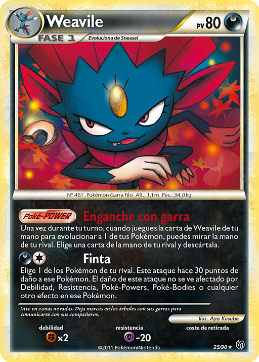 Weavile (Intrépidos TCG) - WikiDex, la enciclopedia Pokémon
