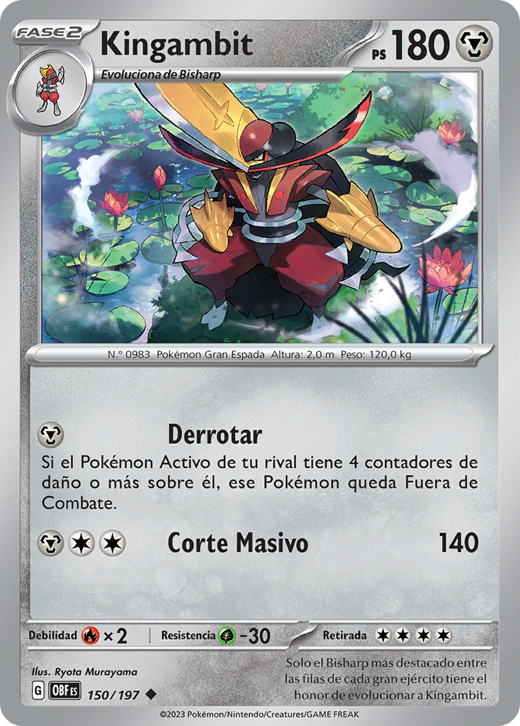 Kingambit (Llamas Obsidianas TCG) - WikiDex, la enciclopedia Pokémon