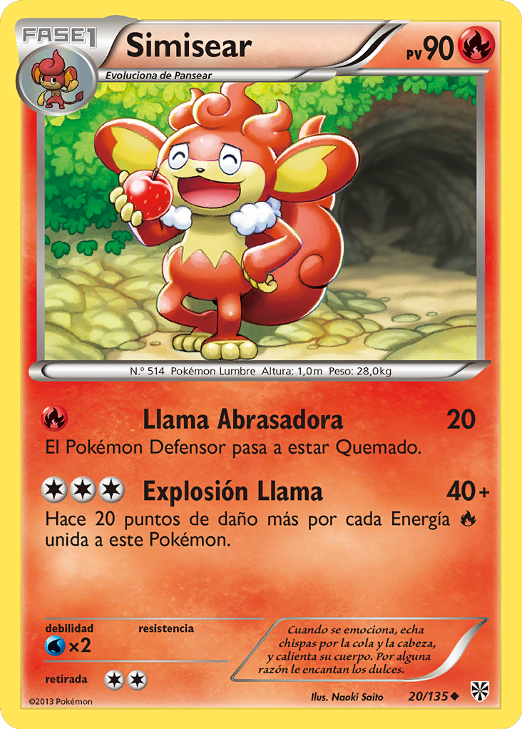 Simisear (Tormenta Plasma TCG) - WikiDex, la enciclopedia Pokémon
