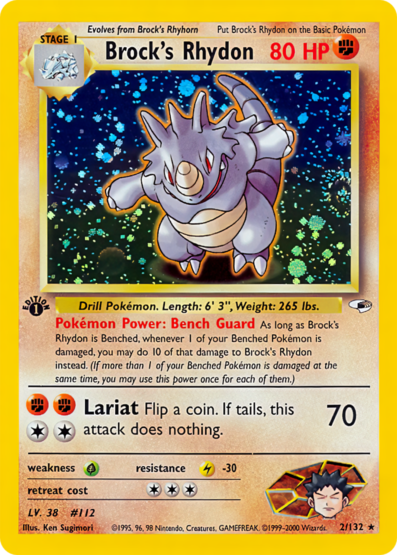 Brock's Rhydon (Gym Heroes TCG) - WikiDex, la enciclopedia Pokémon