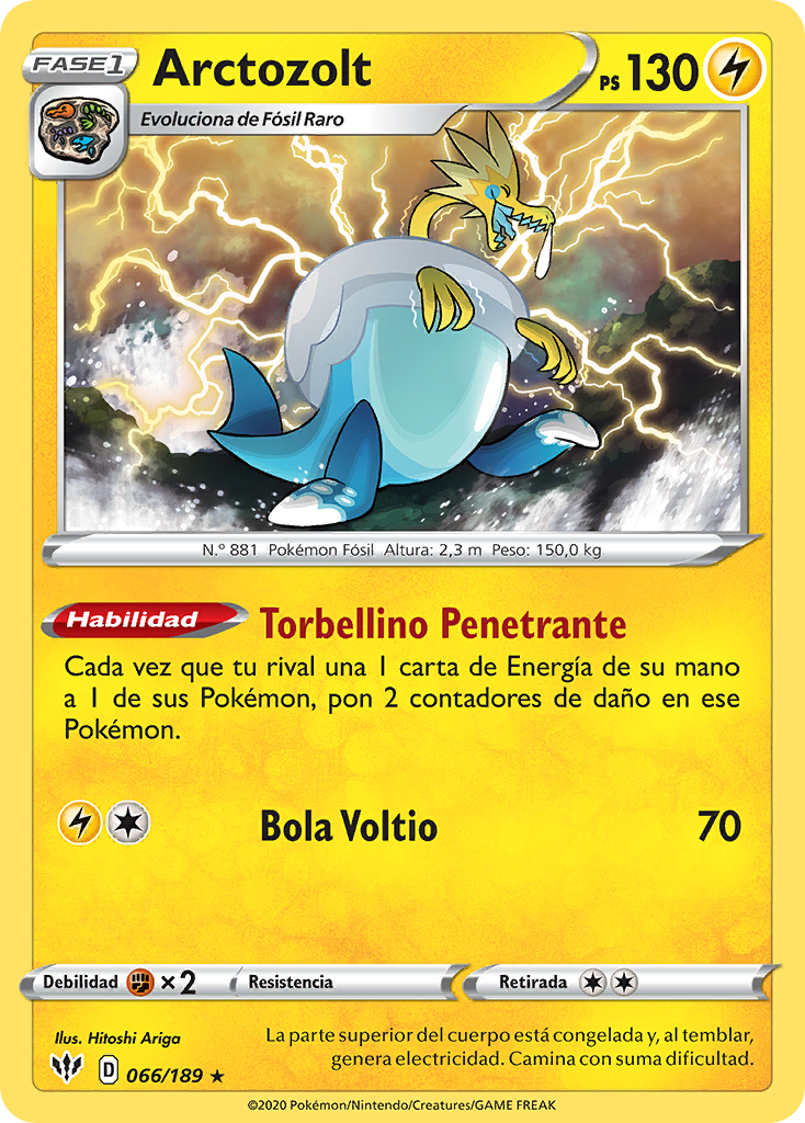 Arctozolt (Oscuridad Incandescente TCG) - WikiDex, la enciclopedia Pokémon