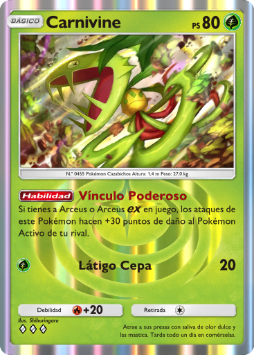 Carnivine (Luz Triunfal TCG Pocket) - WikiDex, la enciclopedia Pokémon